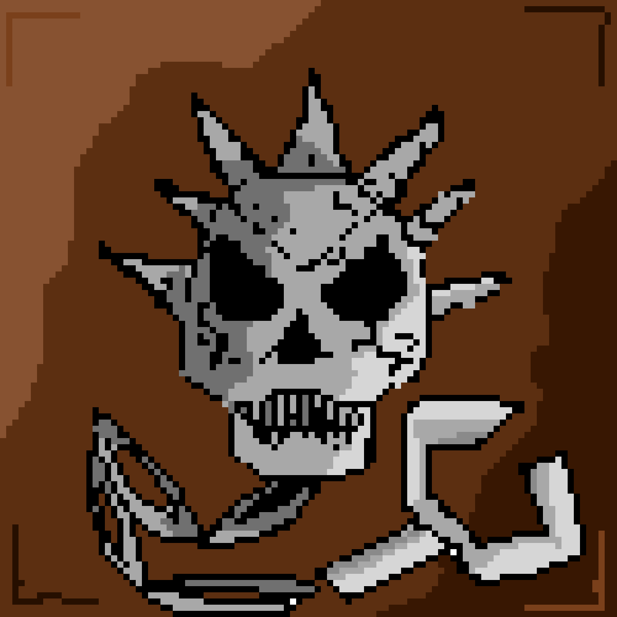 Pixilart - Skeletron prime flail/mace by Agwizdala270