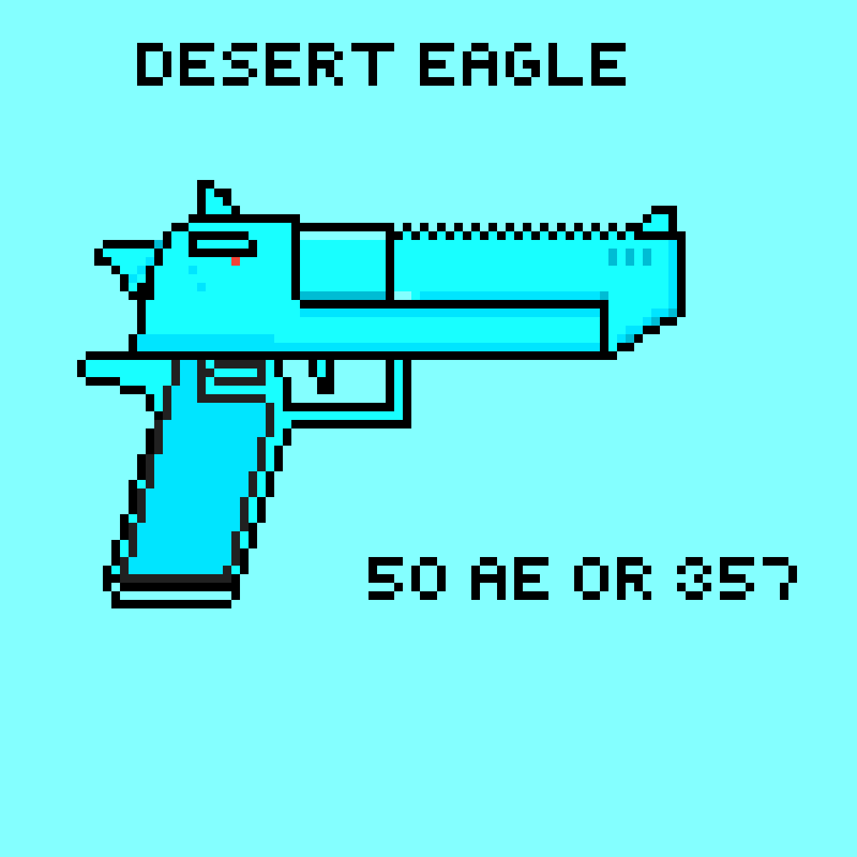 Pixilart - blue deagle by Jotaro-ora-ora