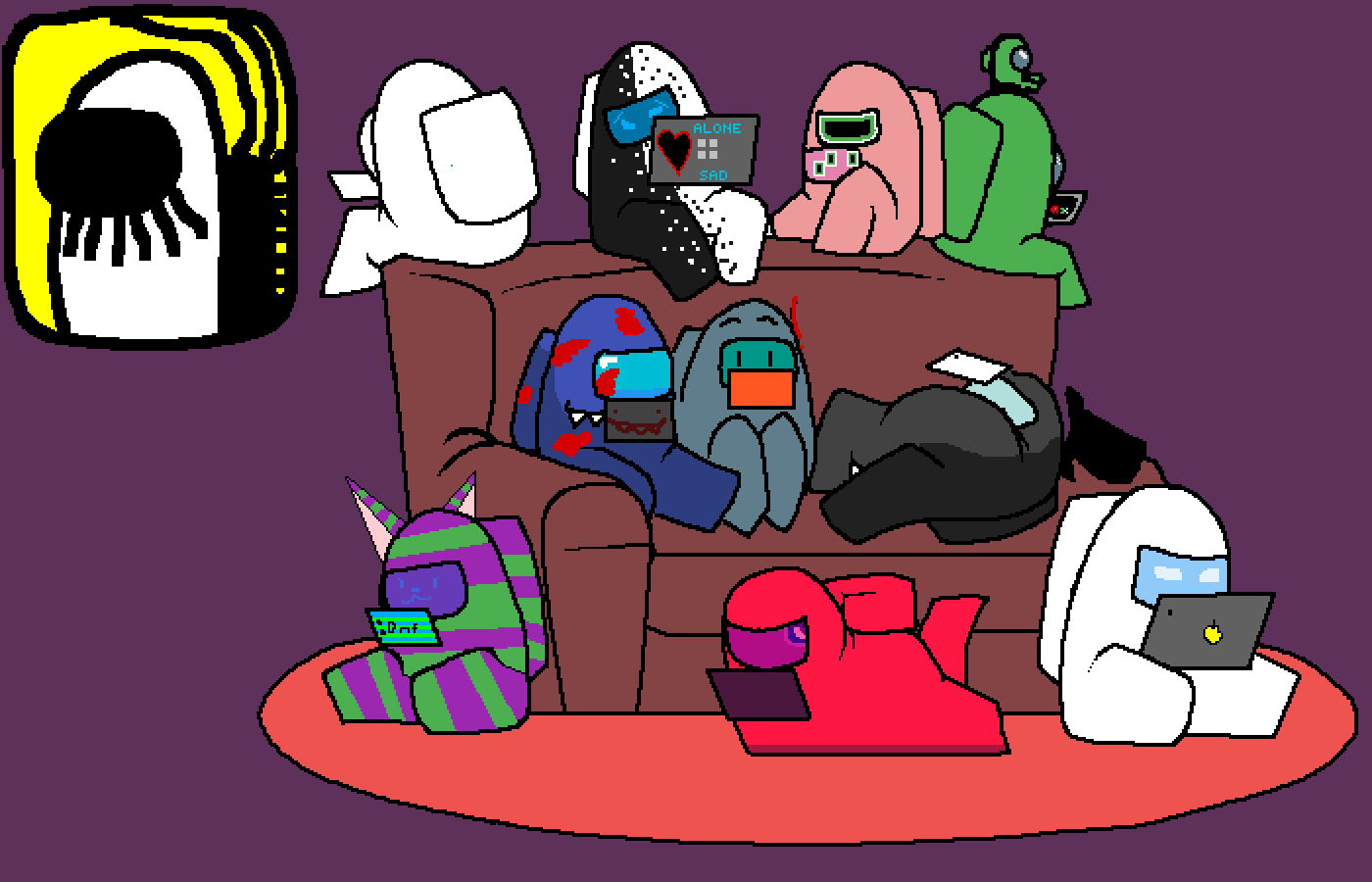 Pixilart - Among Us collab by paperlog