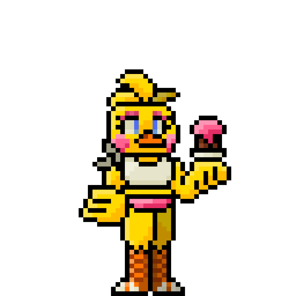 Pixilart - Chica's Party Sprite Remake/Redesign by ClownAbyss