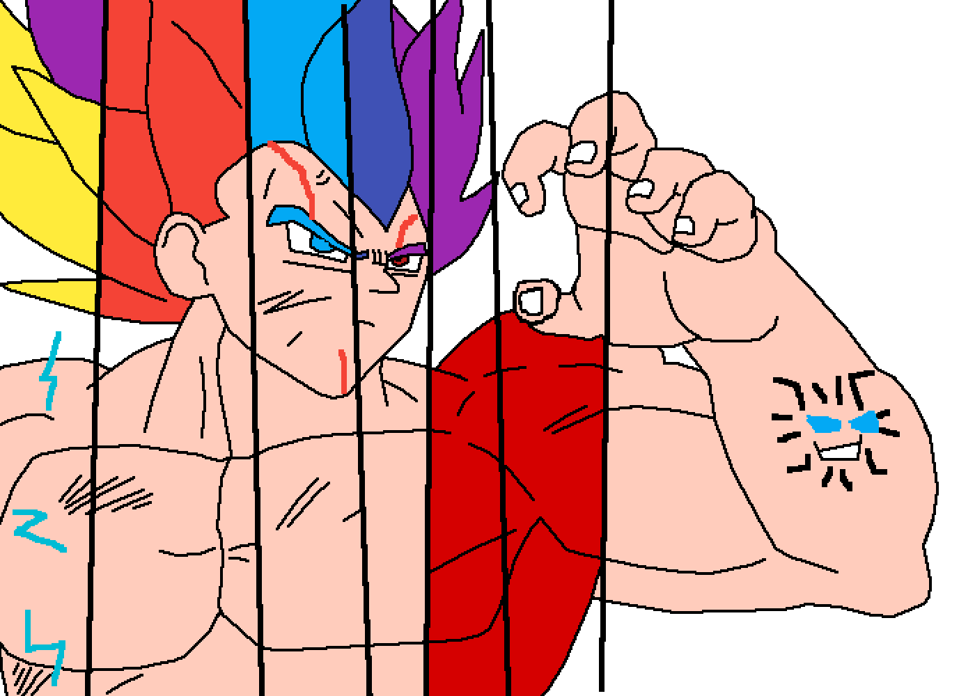 Pixilart - ALL Forms of vegeta by ItsTheMan