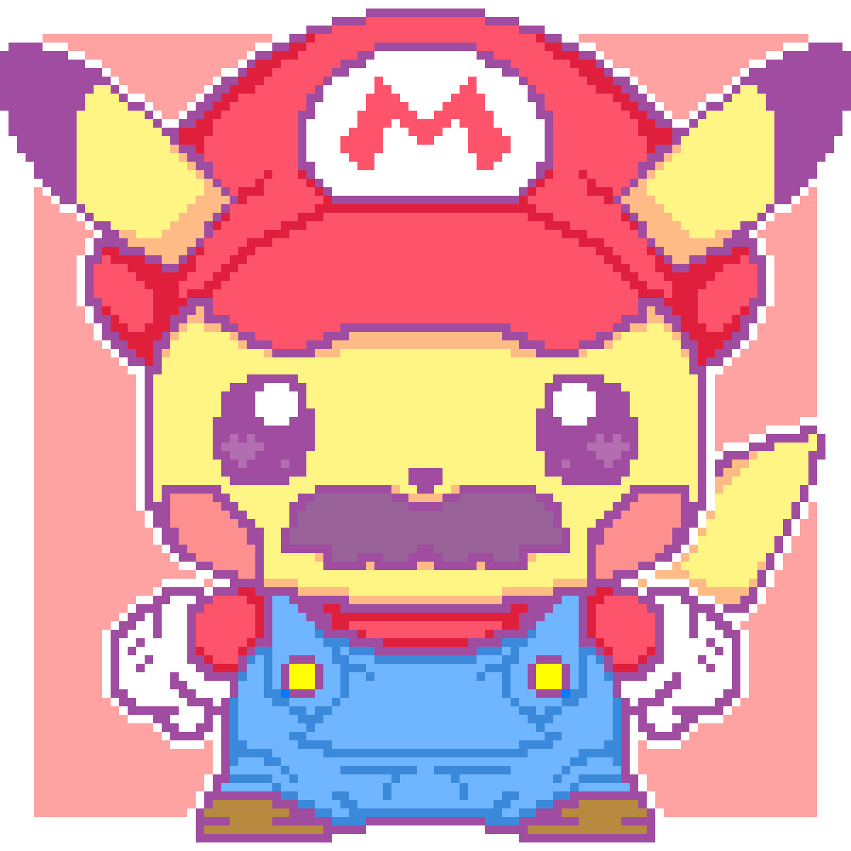 Pixilart - ️🌼Pikachu Mario🌼 ️ by HumanTrash88