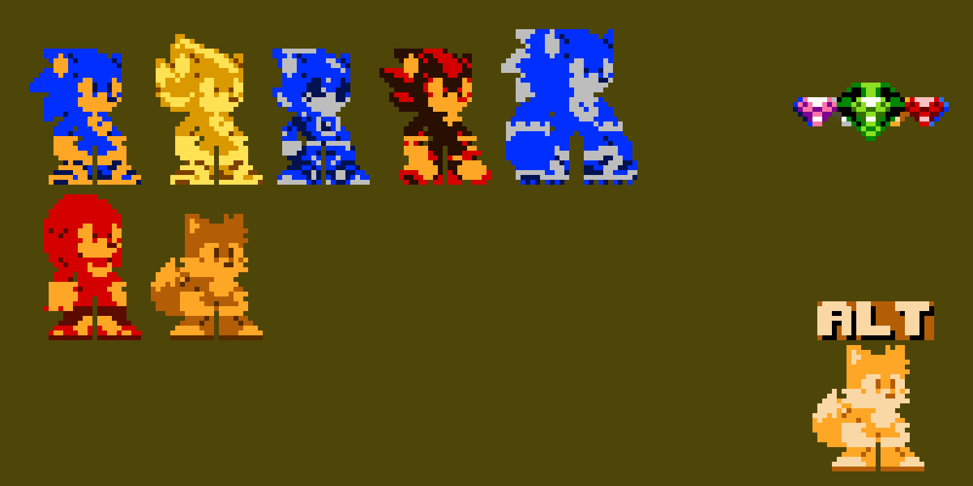 Editing NEW Sonic Characters NES Styles - Free online pixel art drawing ...