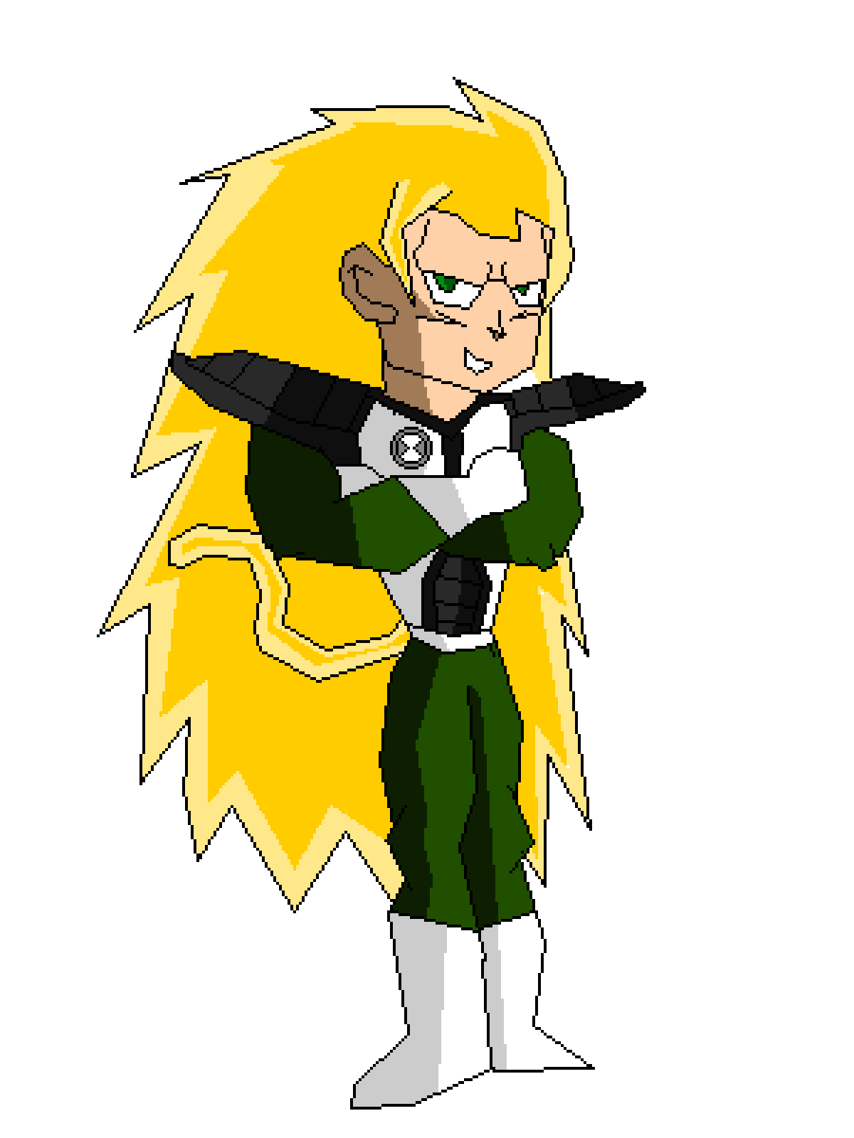 Pixilart - Ben 10 saiyan transformation (super saiyan 3 version) by ...
