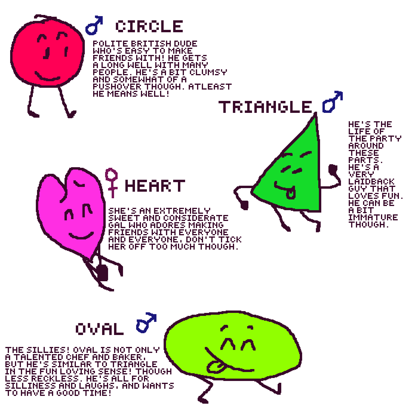 Pixilart - Shape OCs - Part 1 by feshybeshy-arts