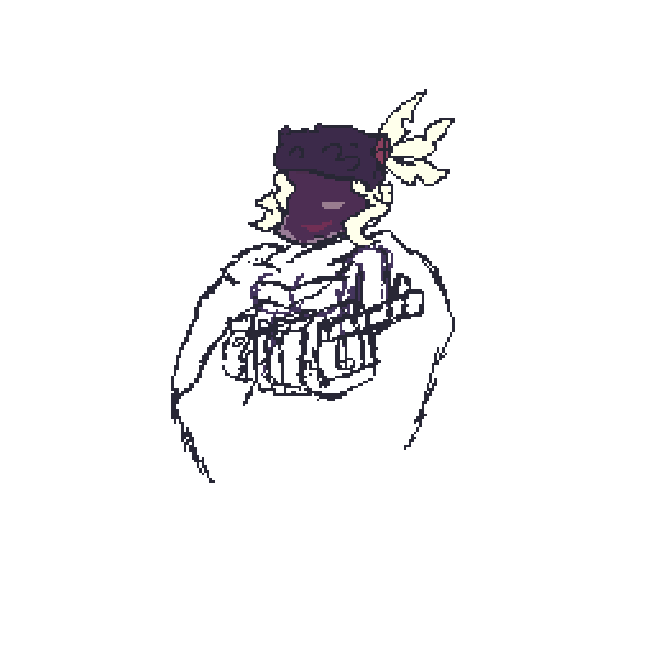 Pixilart - black dahlia wip by poe