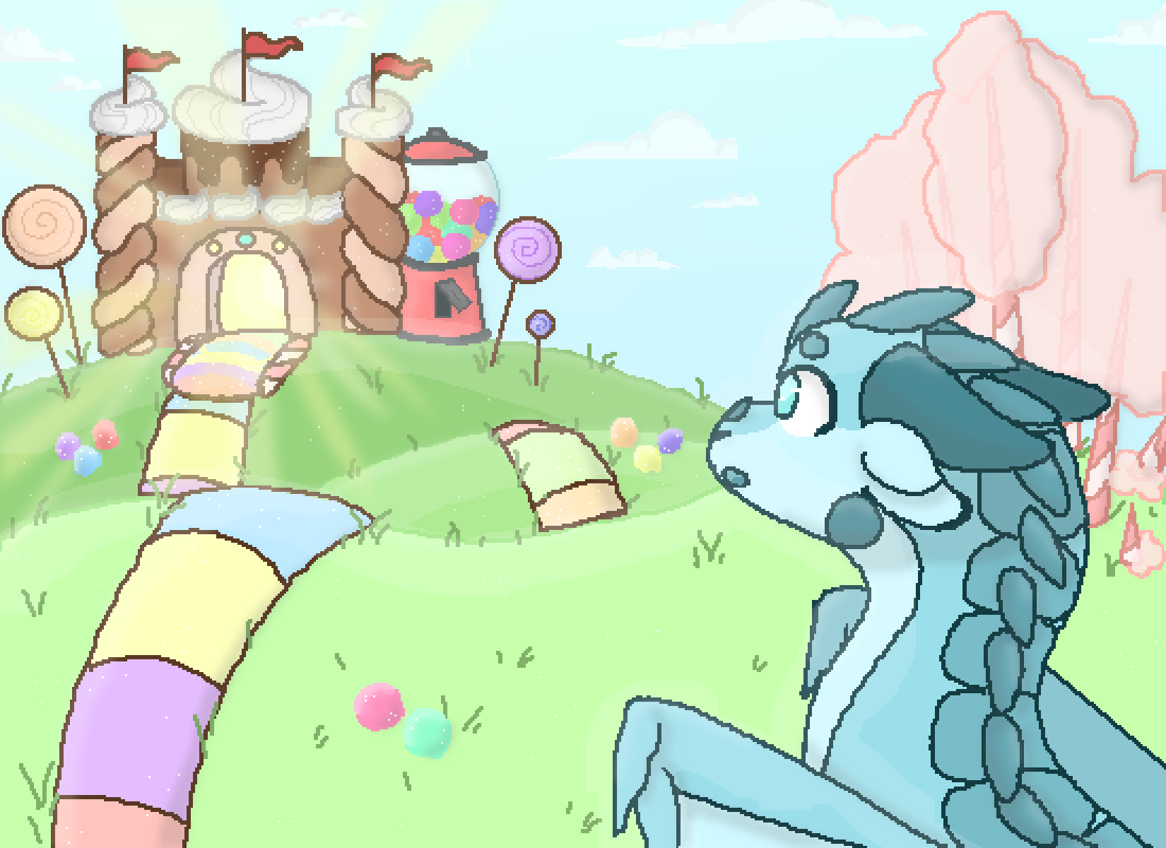 Pixilart - Candyland by SpectraTheDrago