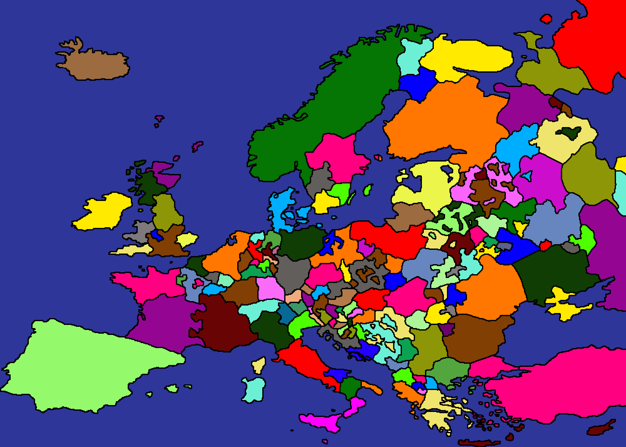 Pixilart - Would you live in this chaotic/dramatic map of Europe? by ...