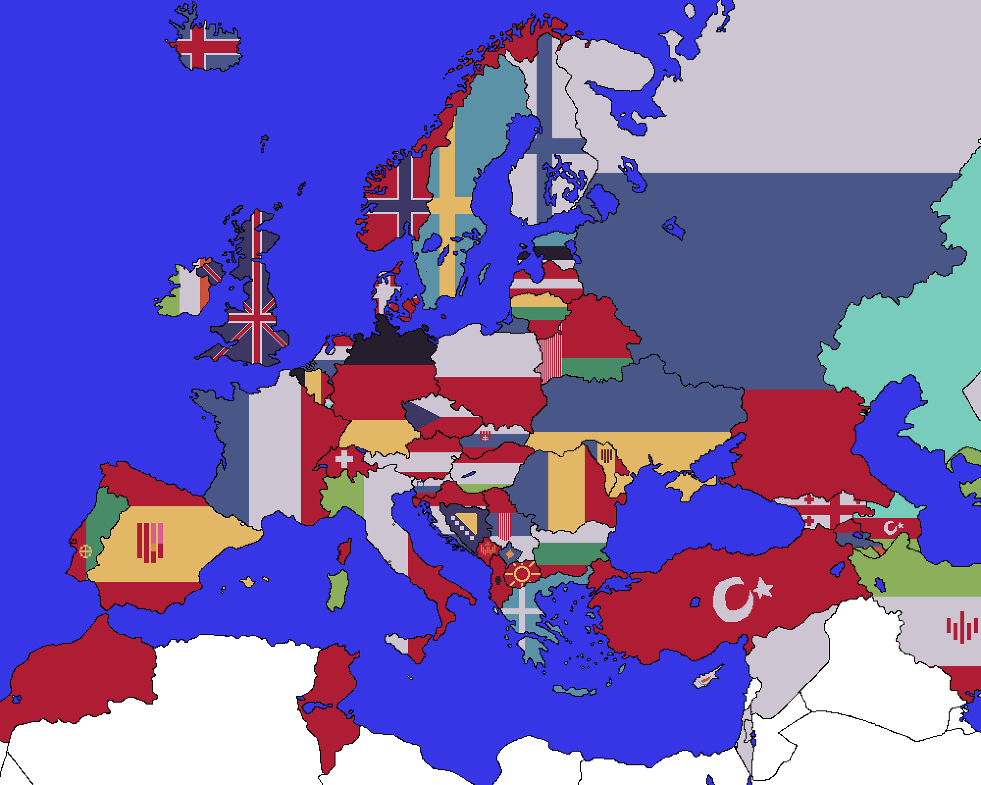 Pixilart - Europe Base Map 2.0 (Borders) v3 by Orbitss