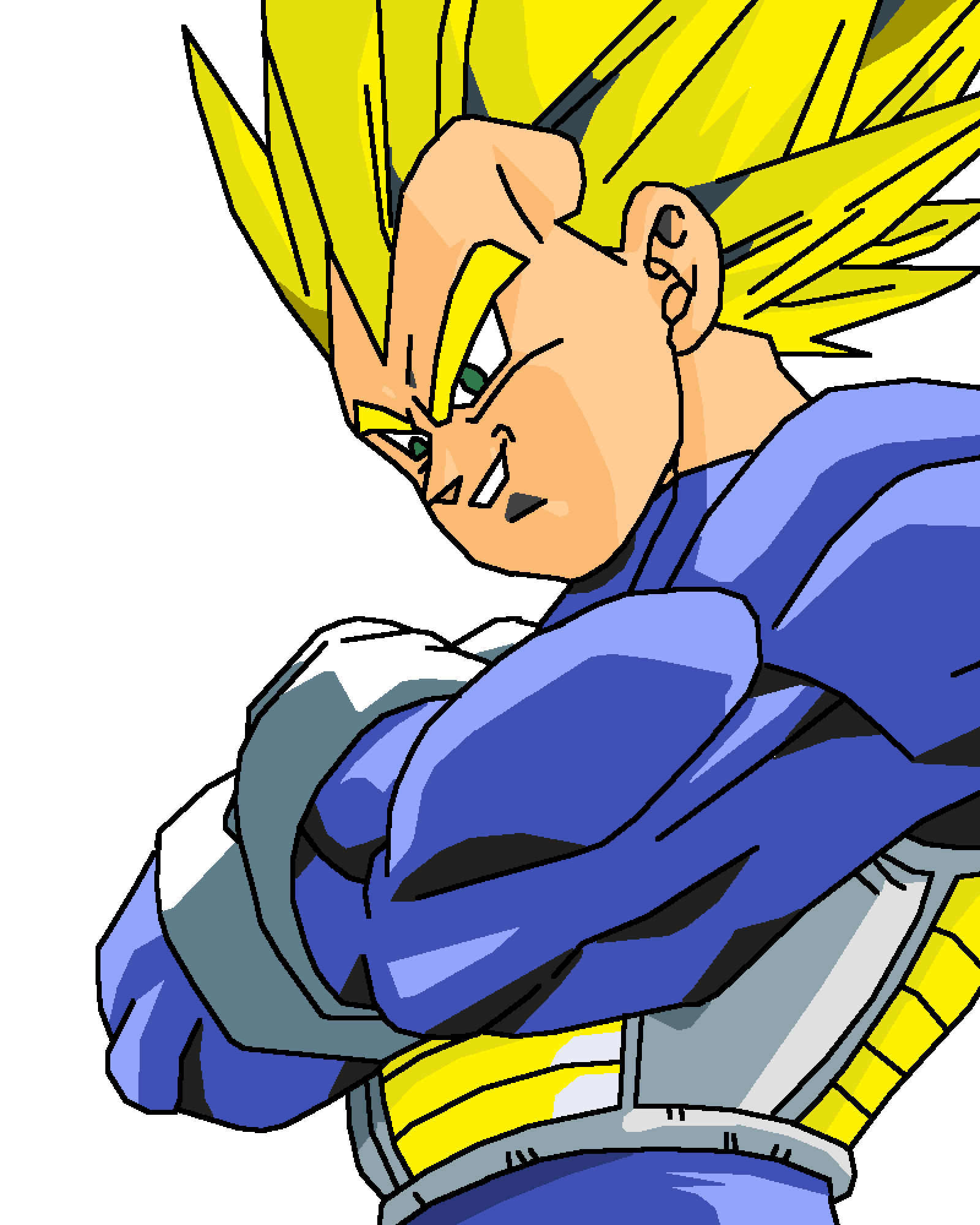 Editing ssj 1 vegeta base - Free online pixel art drawing tool - Pixilart