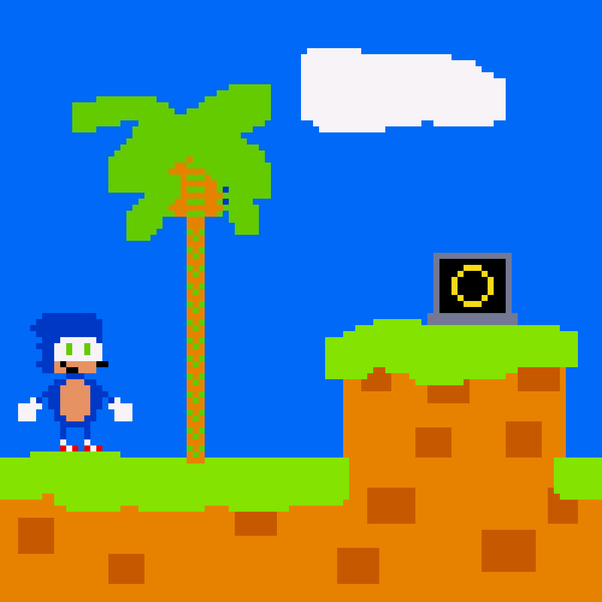 Green Hill Zone With Soni Palette - Pixilart