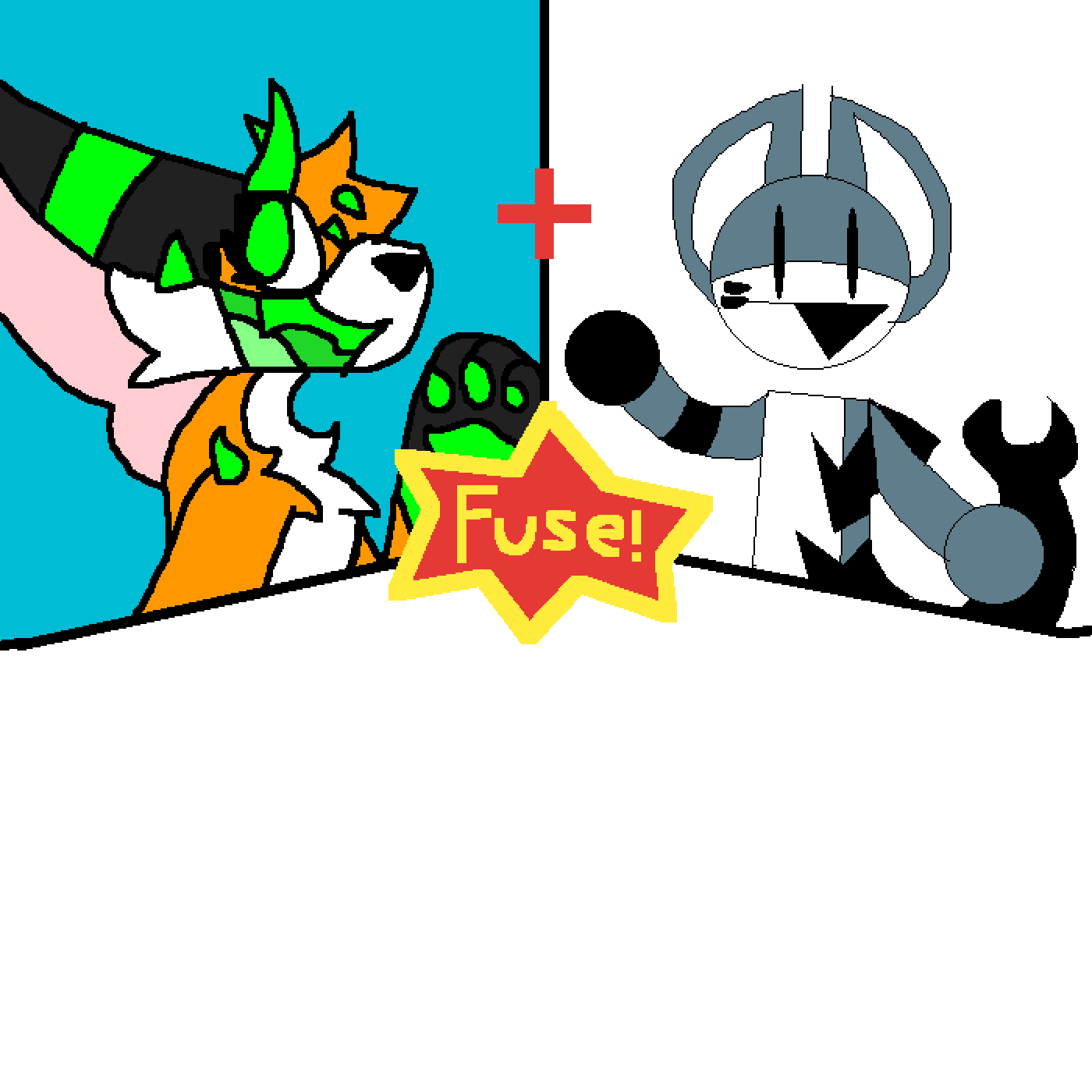 Pixilart - Character fusion collab! by BIRDSareCUTElol