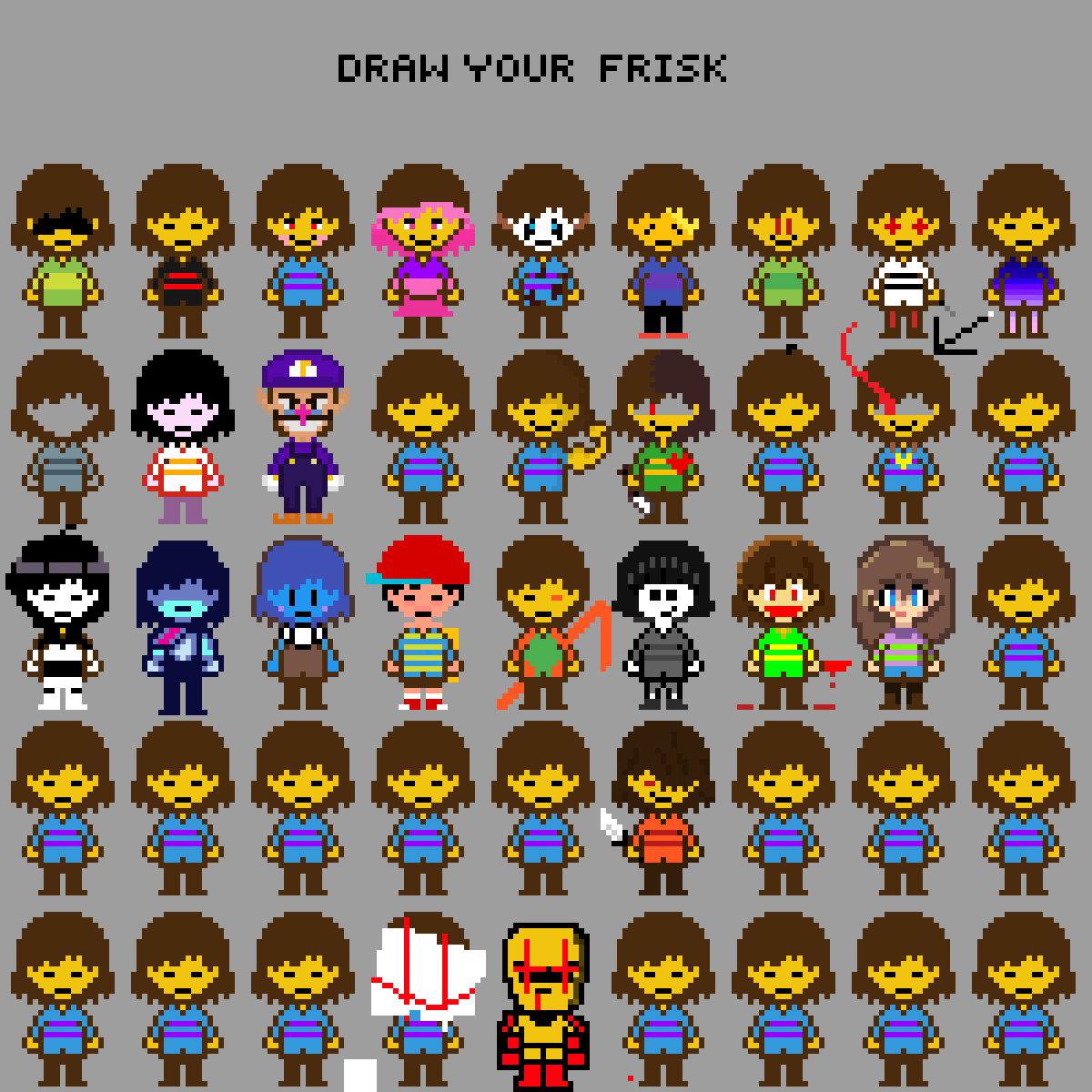 Pixilart - MAKE YOUR OWN FRISK! by Iq1098763534444