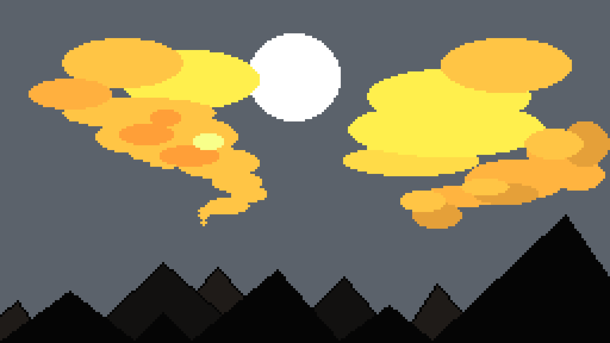 Pixilart - Sunset Sky Moon by BlakeZylan