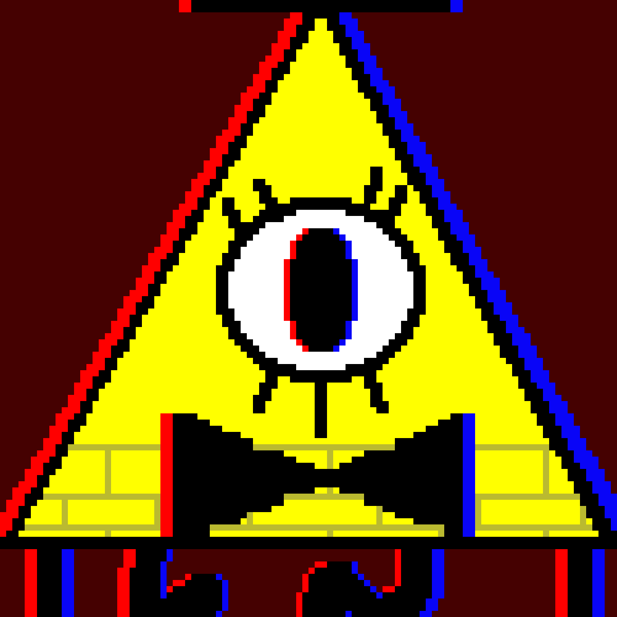 Pixilart Glitched Out Bill Cipher By Bluechar17