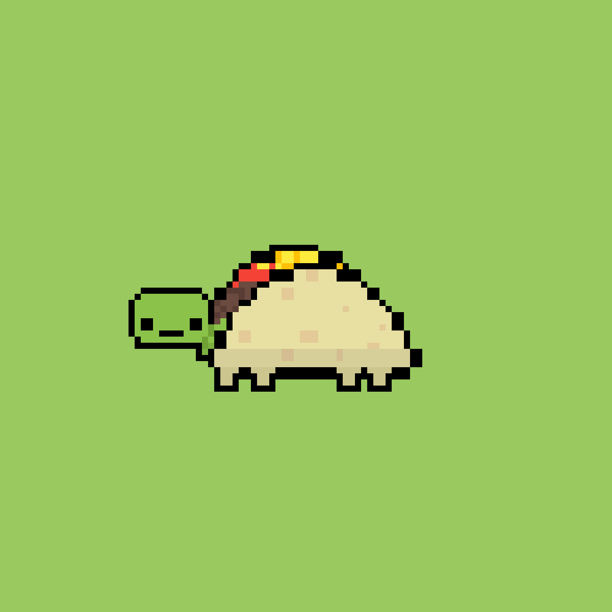 Pixilart - taco turtle by yyeehem