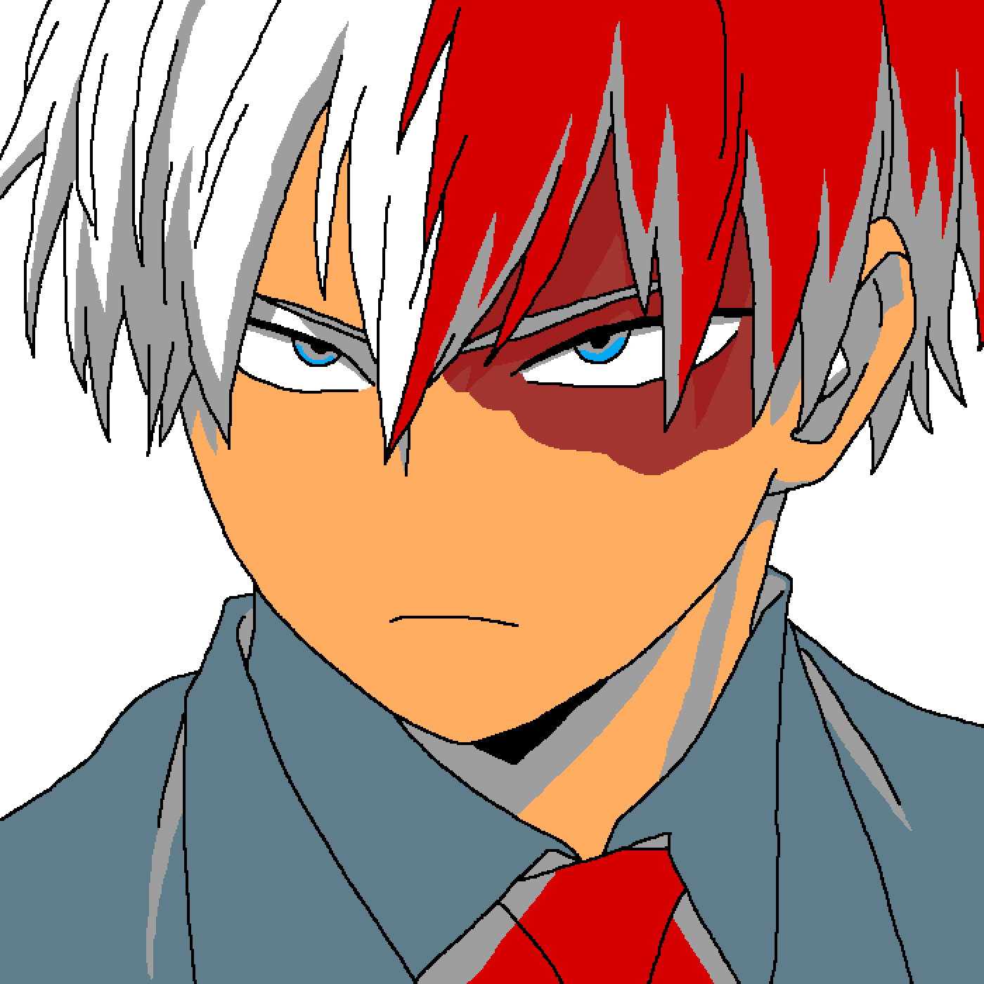 Pixilart - Shoto Todoroki by built-diffrent