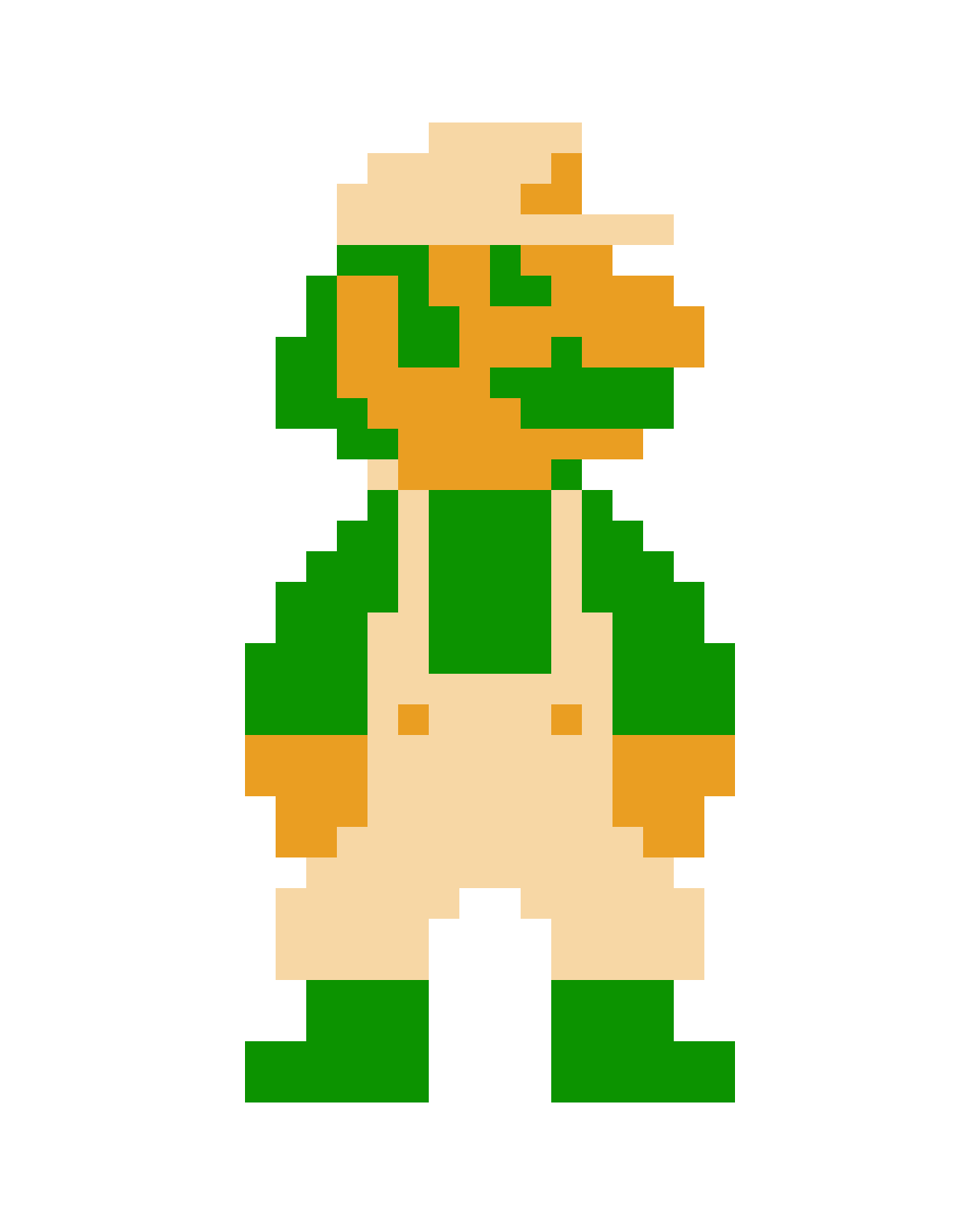 Pixilart - Fire Luigi (Super Mario Bros. 1) by Geean