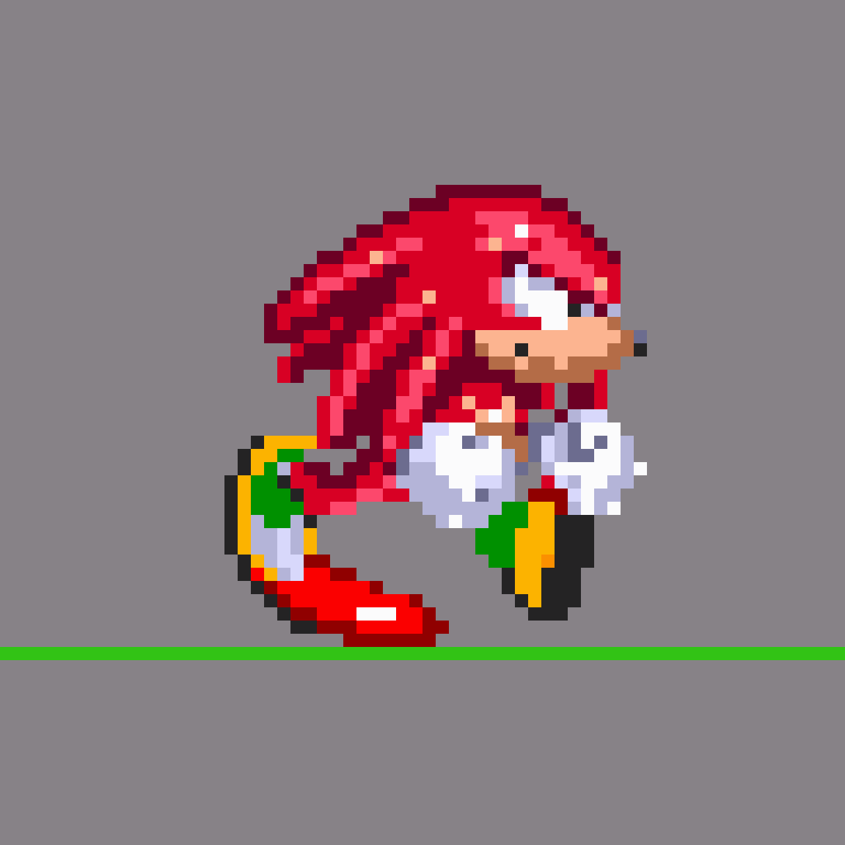 Pixilart - Knuckles run cycle!!! by Chris-oc