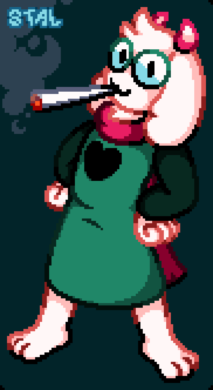 Pixilart - Ralsei Smoking a fat Blunt by Stalvoski