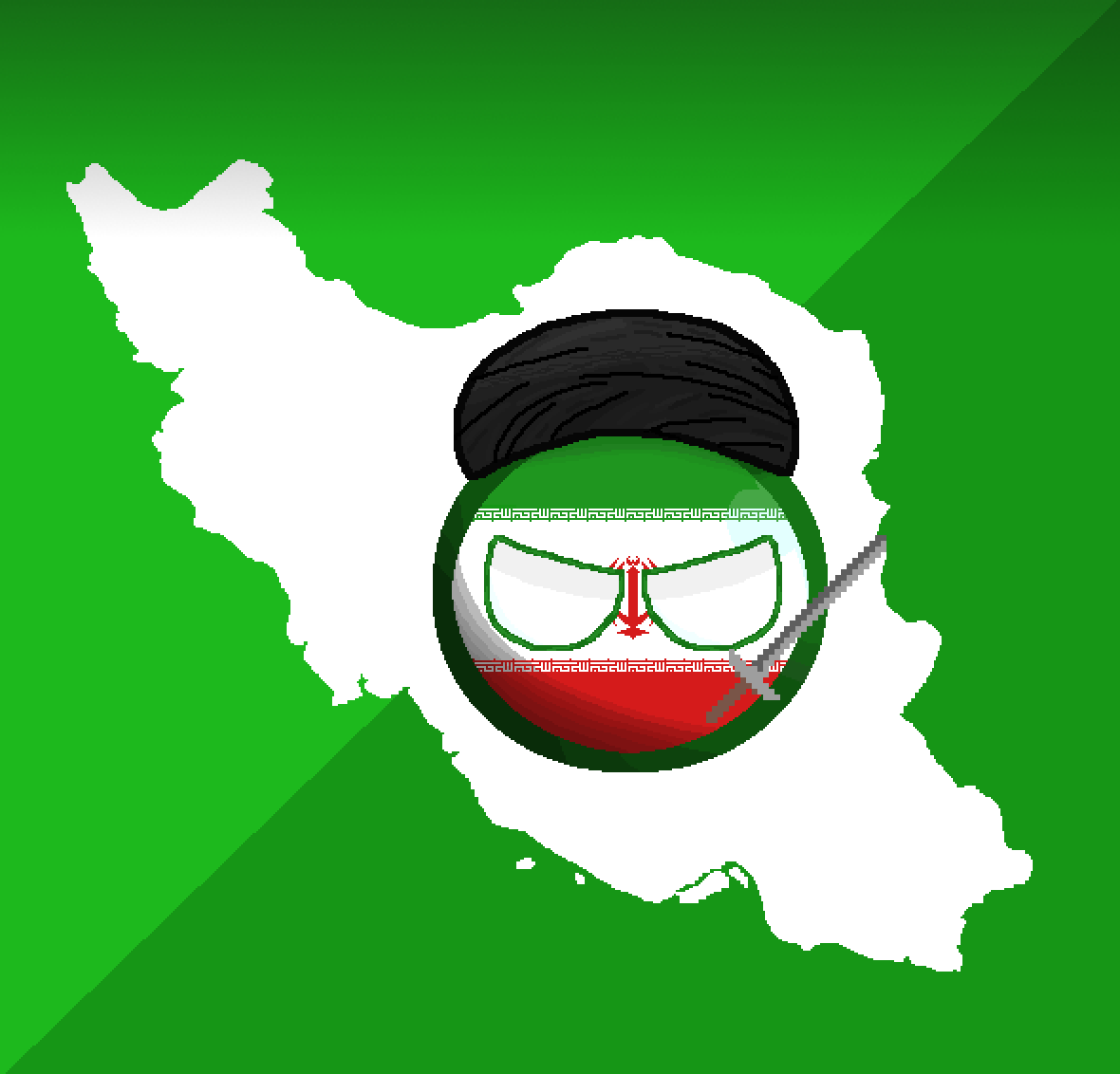 Pixilart - Iranball 🇮🇷 by ReichSlayer201