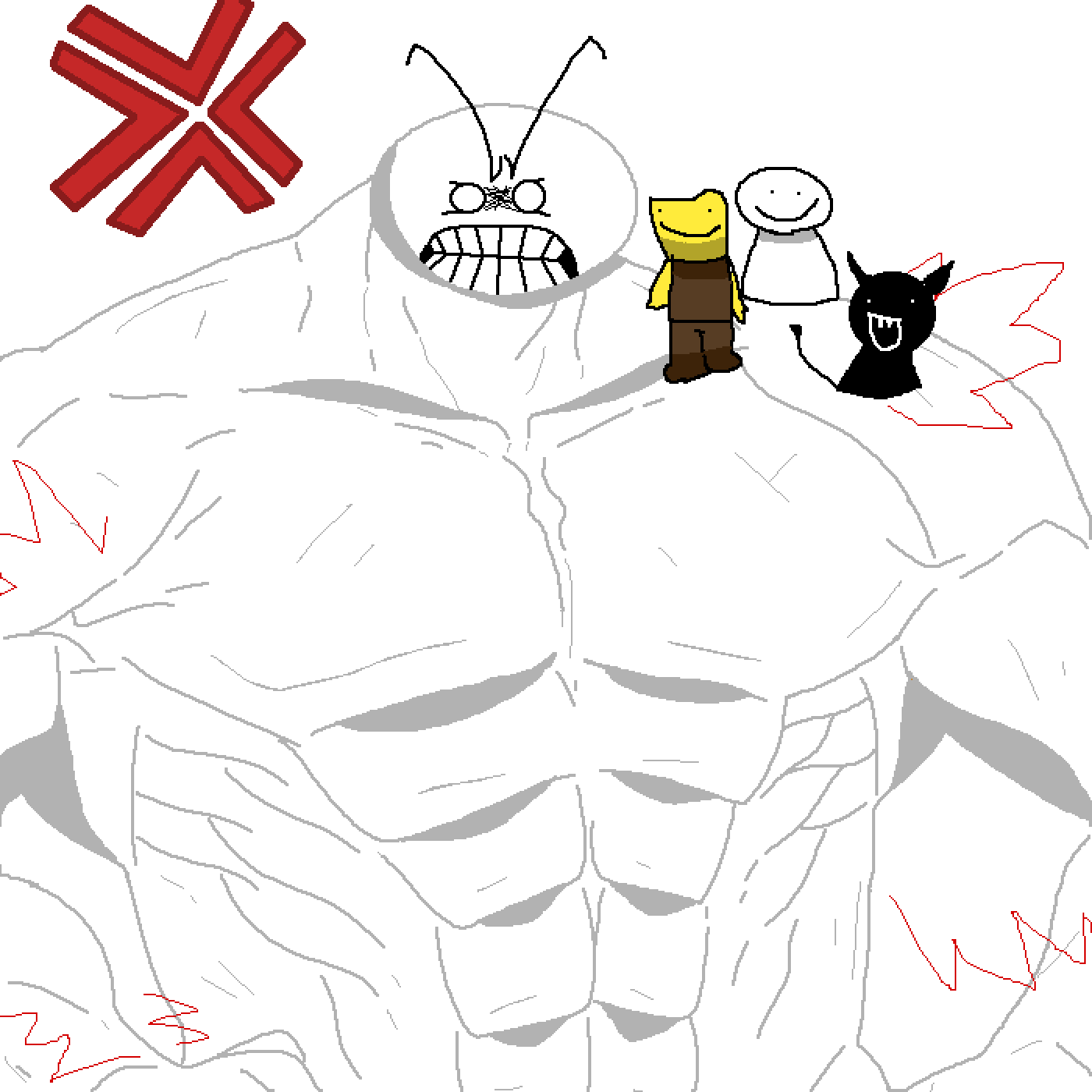 Pixilart - Big Man and Bob CANCELLED WIP by sans-the-lemon