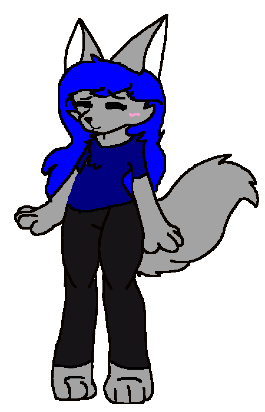 Pixilart - fursona base(CREDITS TO OWNER!!!) by GachaWolvesrul