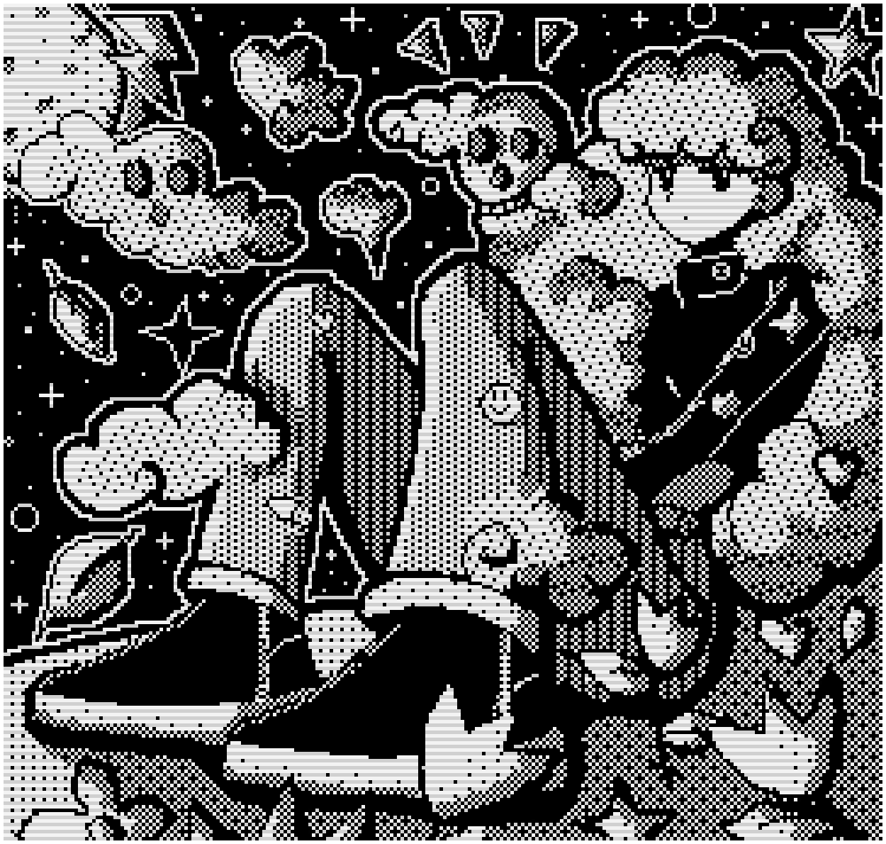1 Bit Pixel Art by Deimiler - Pixilart