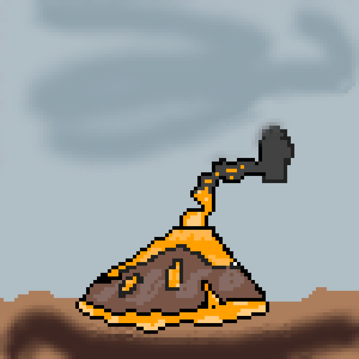 Pixilart - 🌋Volcano Pixel Art 🌋 by galaxy0913