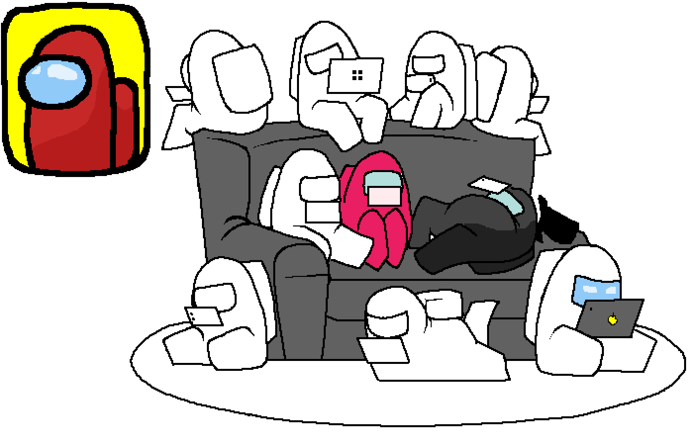 Pixilart - Among Us Base by sleepynoodles