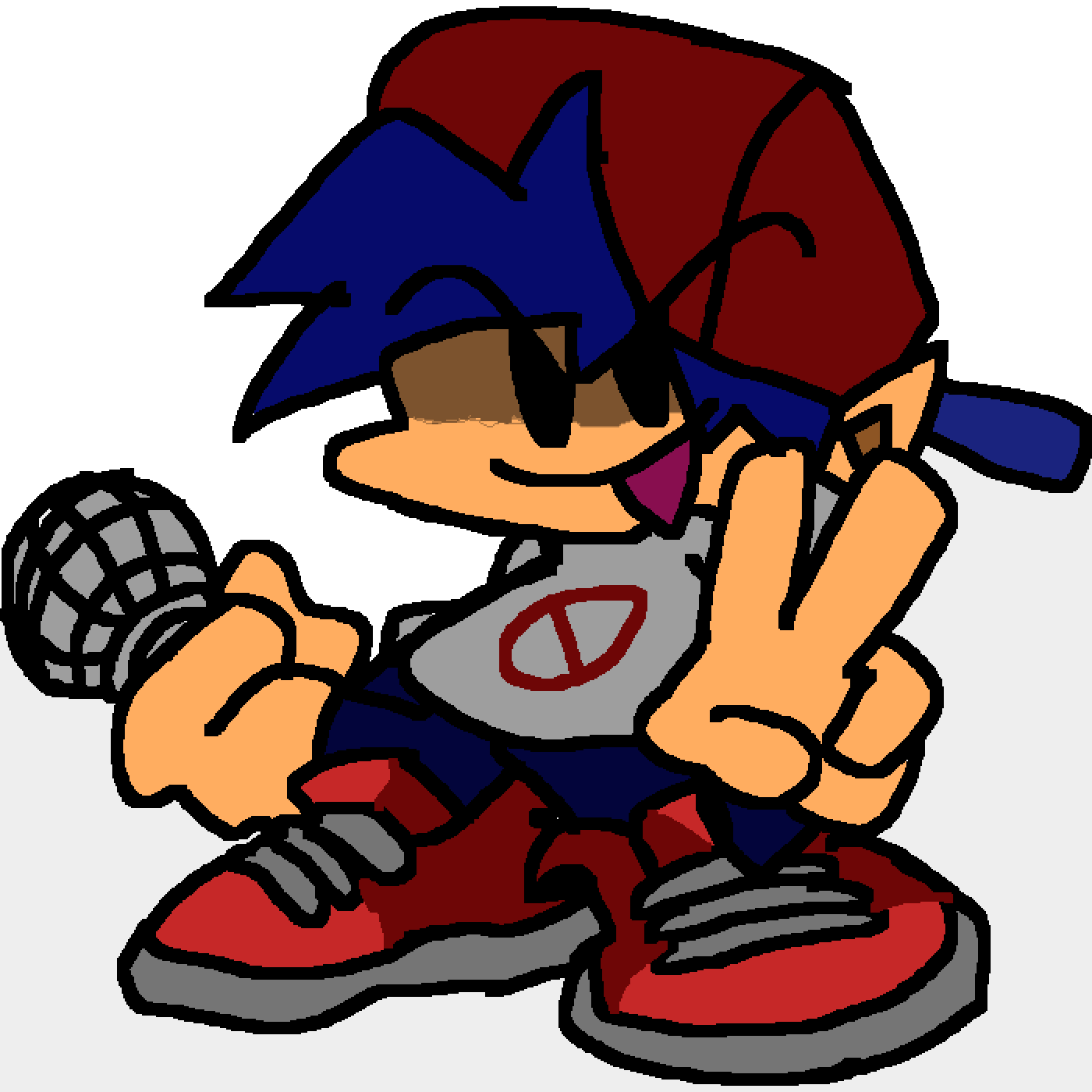 Pixilart - fnf fake bf v pose by it-is-roman