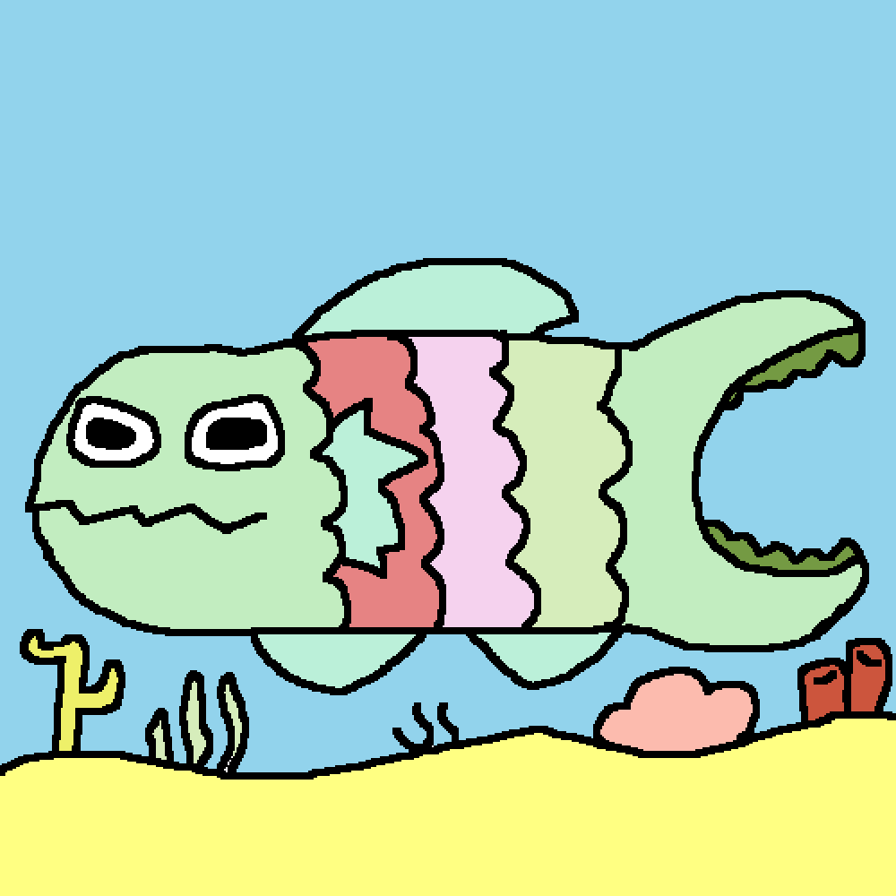Pixilart - Chomper Fish updated by Geo-wolf