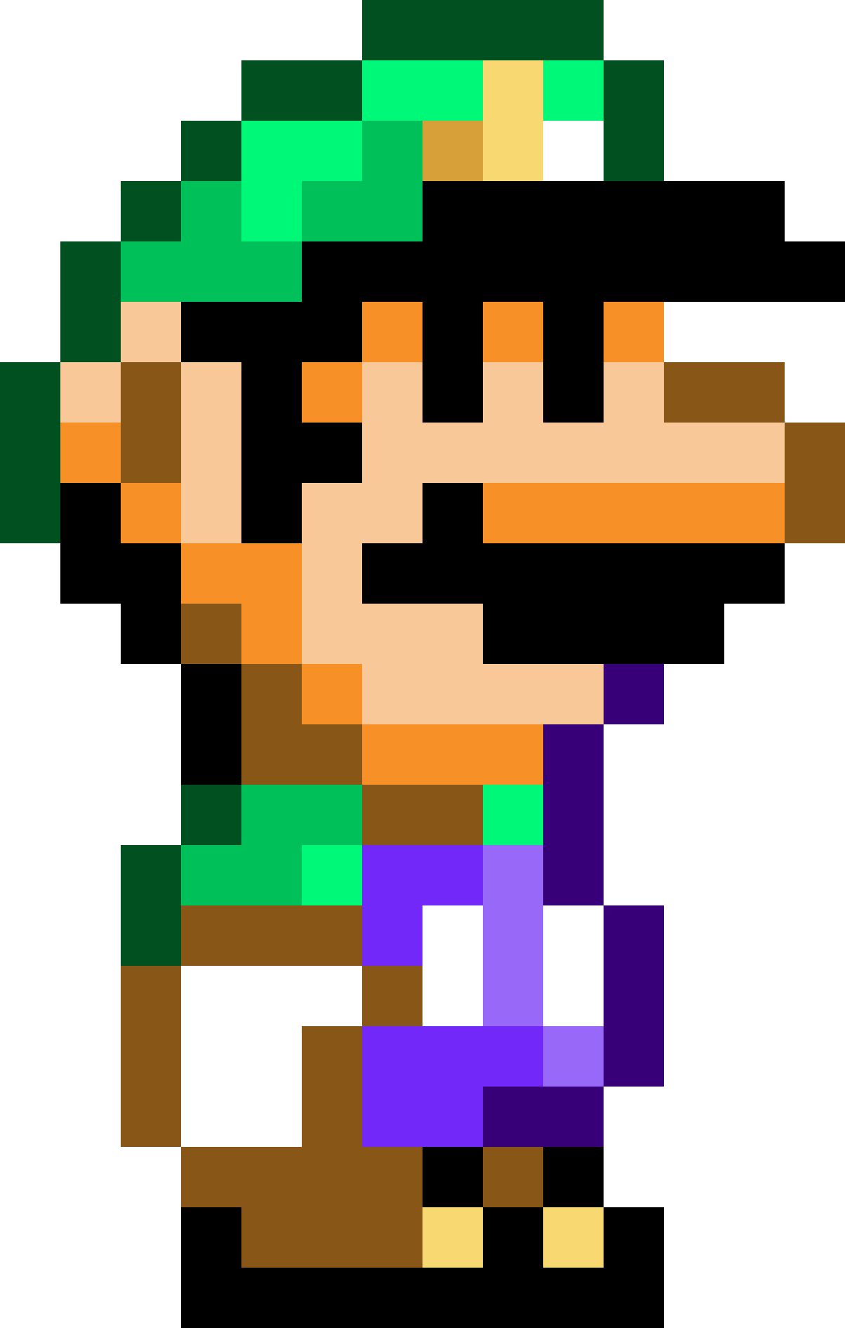 Pixilart - Super Mario World Luigi by littlemonkey