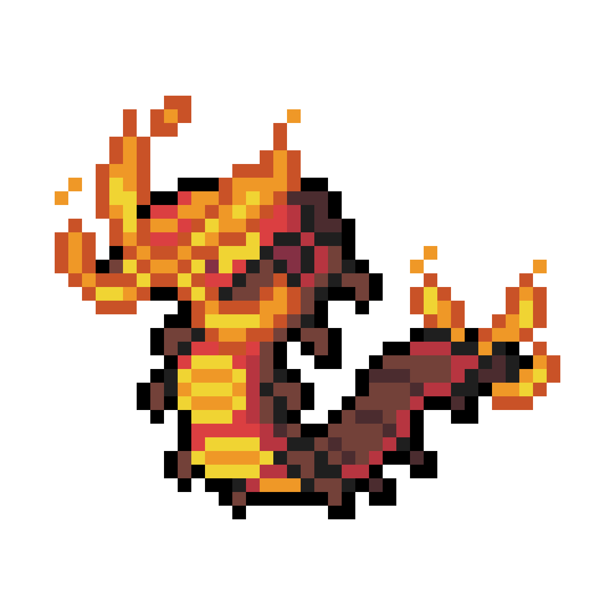 Pixilart - Centiskorch mini sprite by Andruru