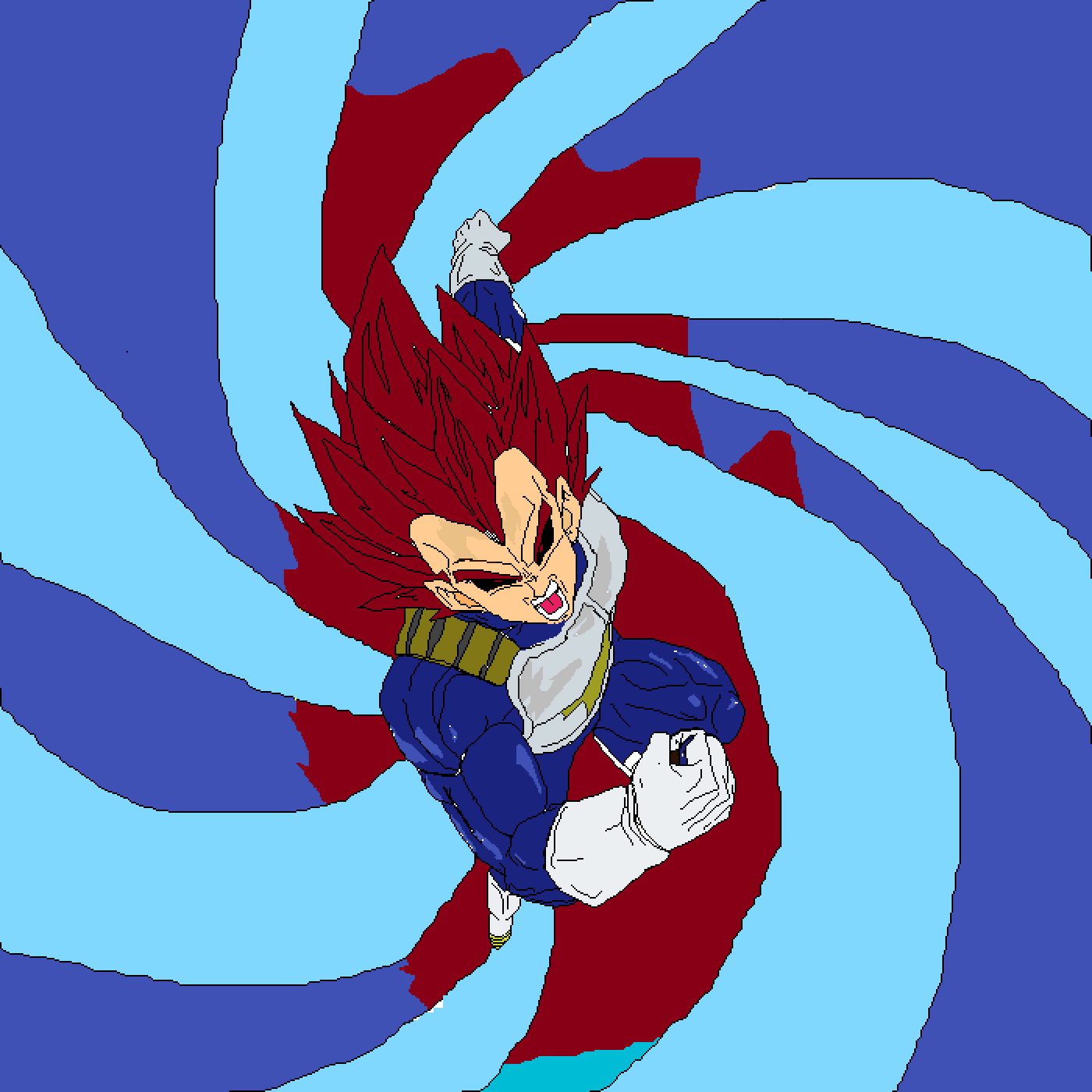 Pixilart - Evil Ssj Blood Vegeta by yourefatherless