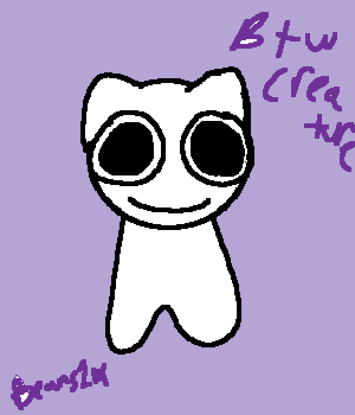 Pixilart - Btw creature :) by Beansl0l