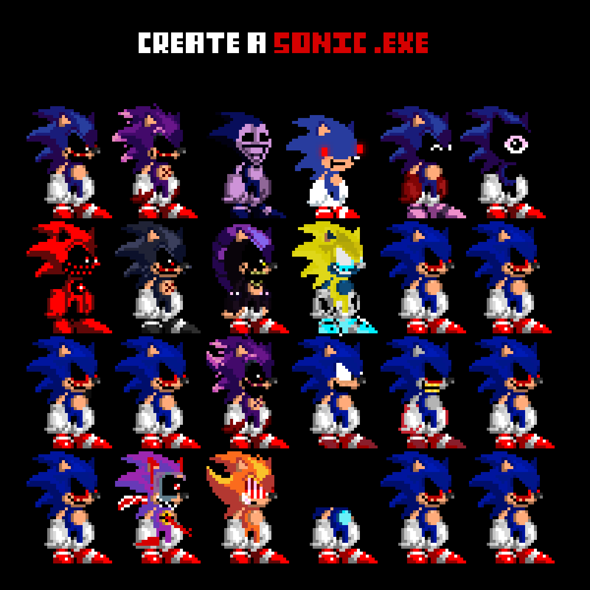 Pixilart - Create a Sonic EXE (UPDATED) by slinky-joe