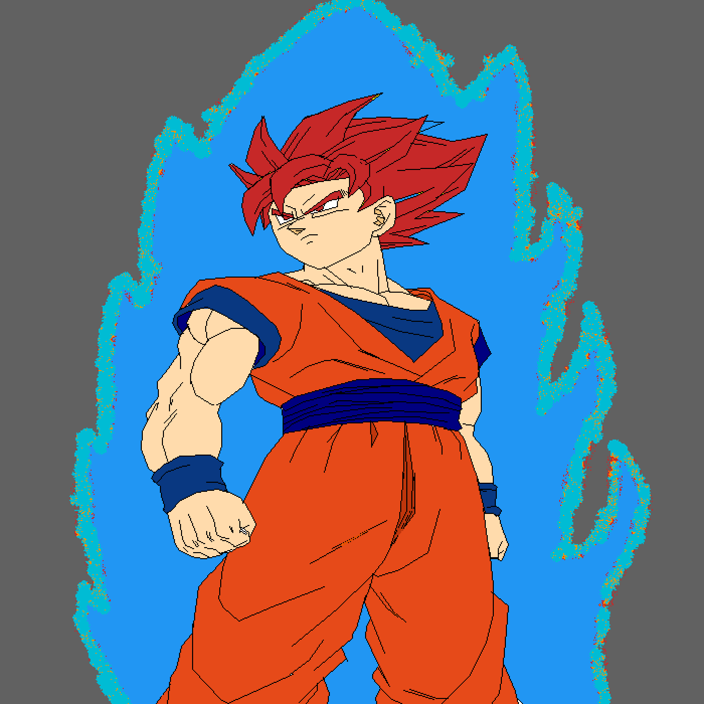 Pixilart - Base SSJ Goku god by Empire-of-god