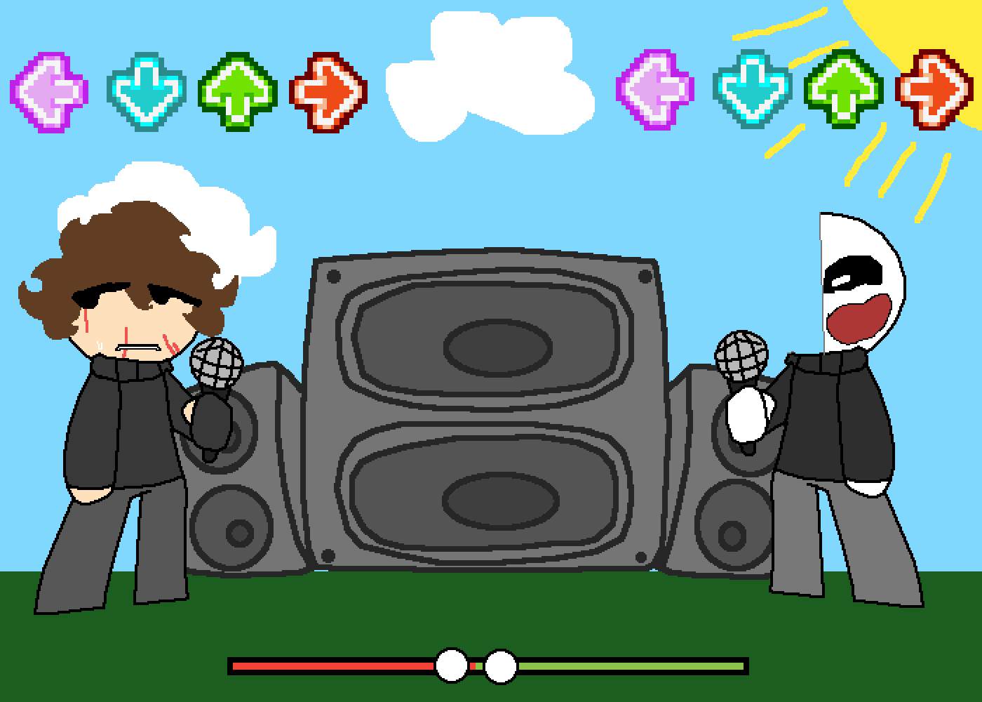 Pixilart - fnf collab base by MaeIsMei