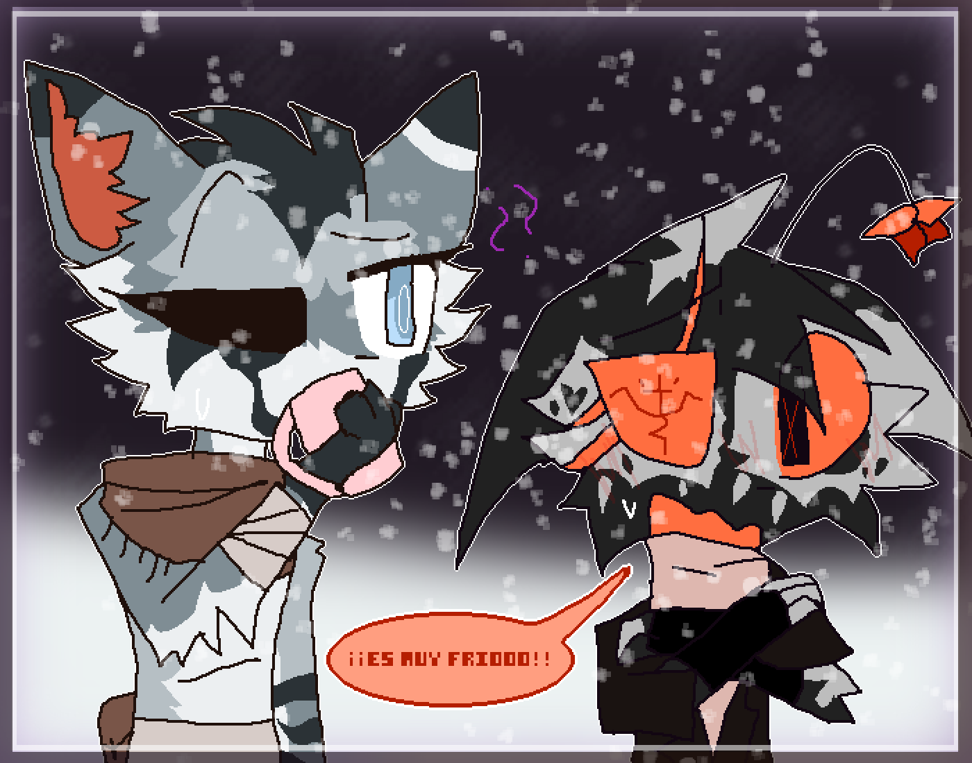 Pixilart - cold cat (Happy valentine day!) by ShirMogo9640