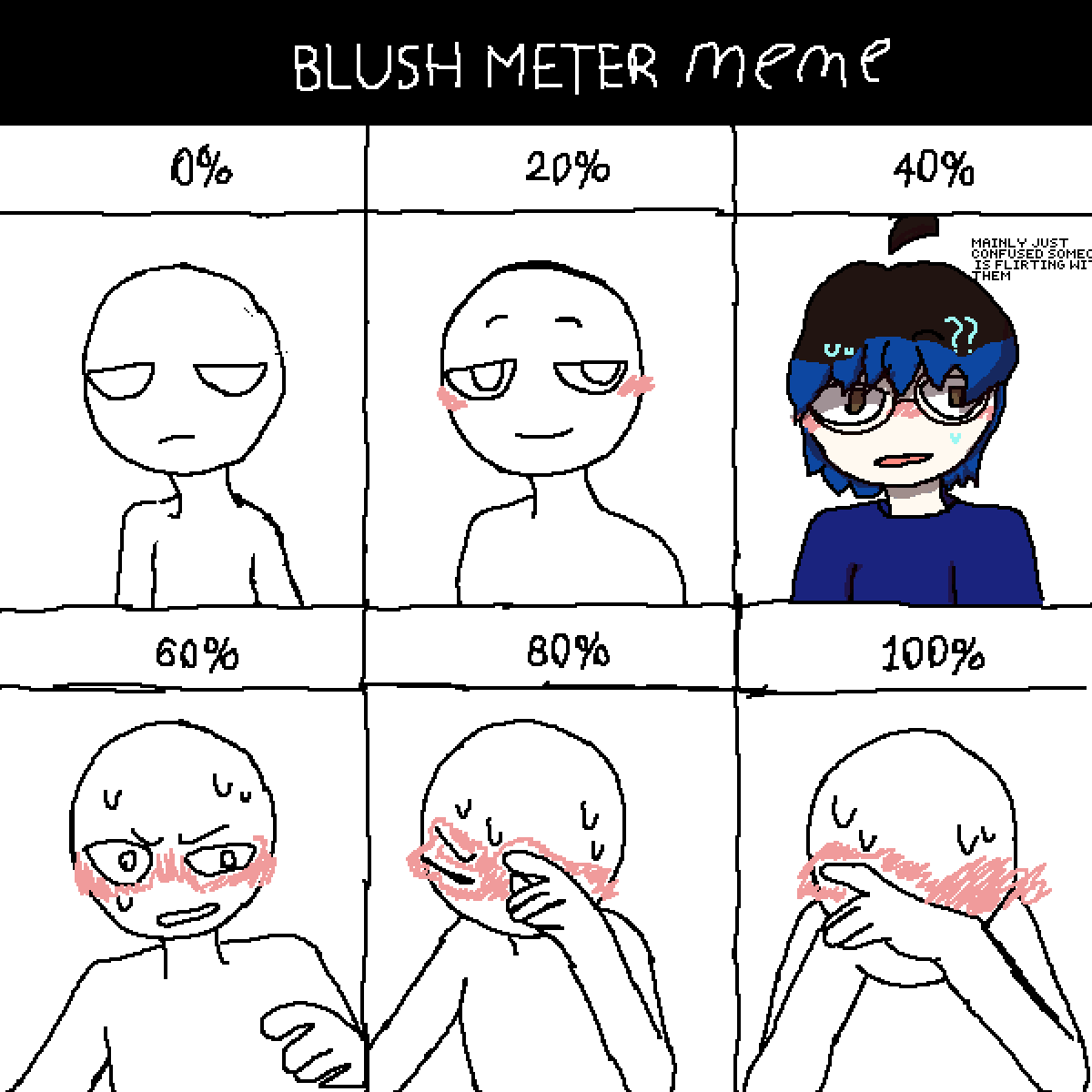 Pixilart - Blush meter meme by OLL13V3R