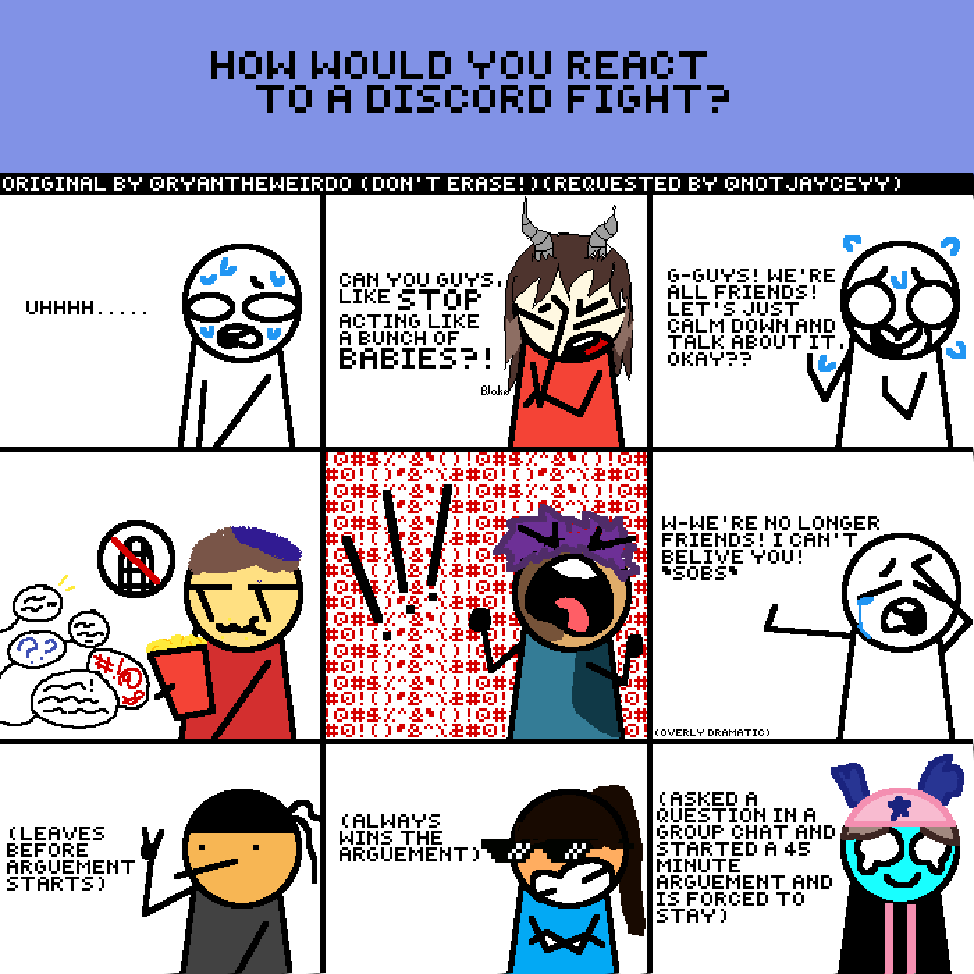 Pixilart - How would you react to a discord fight? by ANoFace