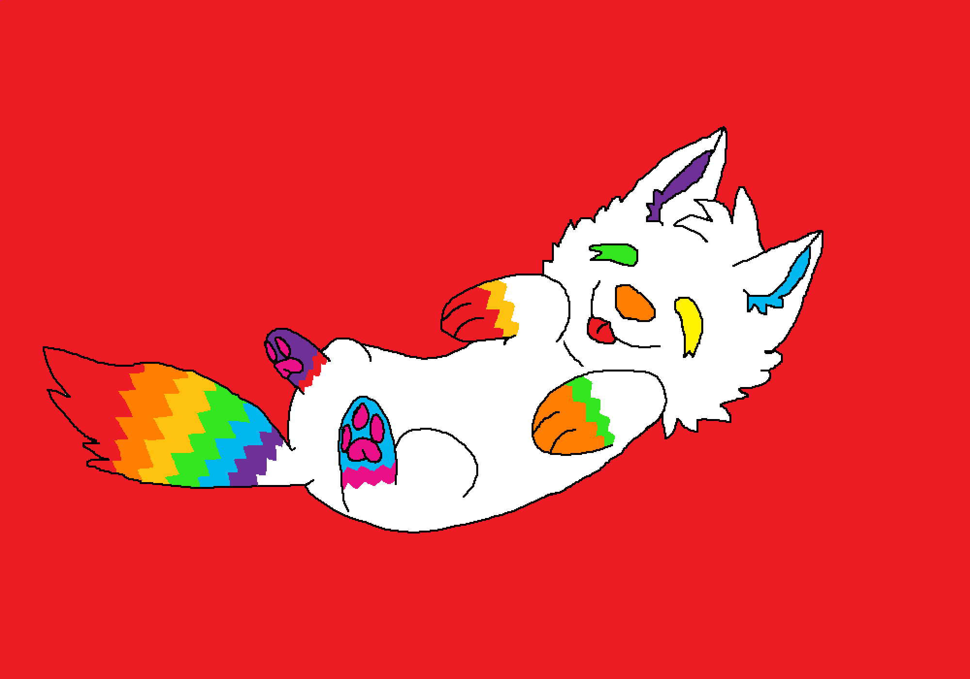 Pixilart Rainbow Furry Base By Animatronicbf16