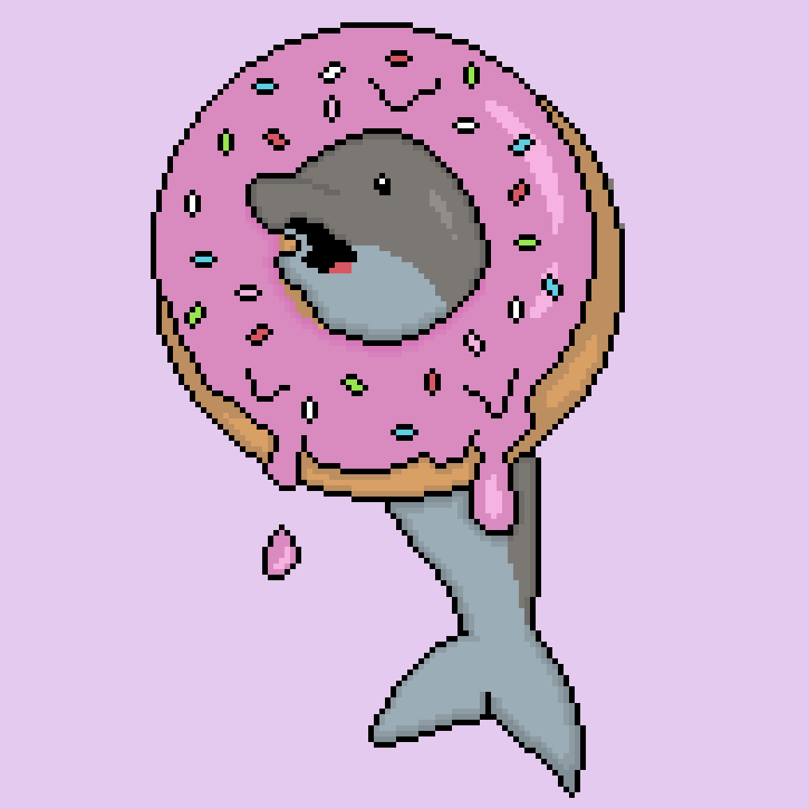 Pixilart - Donut Dolphin by pixfroggy