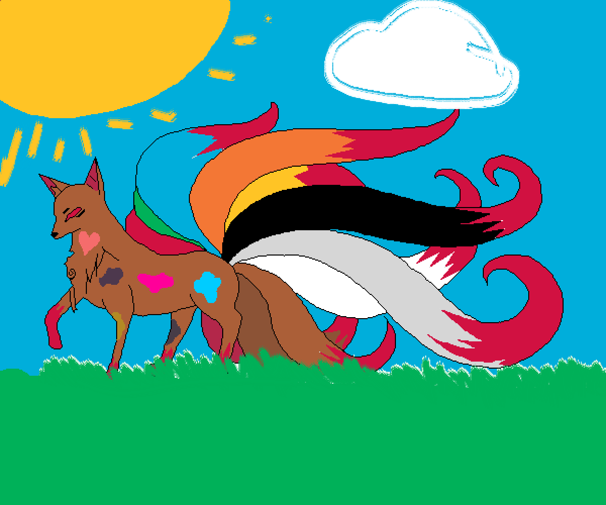 Pixilart - Kitsune (Ninetails) by laylaycarai56