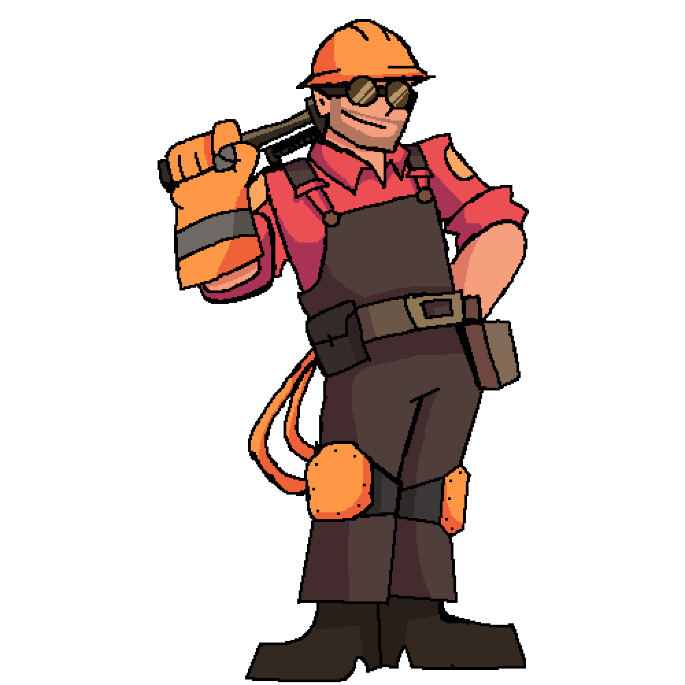 Pixilart - Red Engineer FNF thingy by SONIC2211226