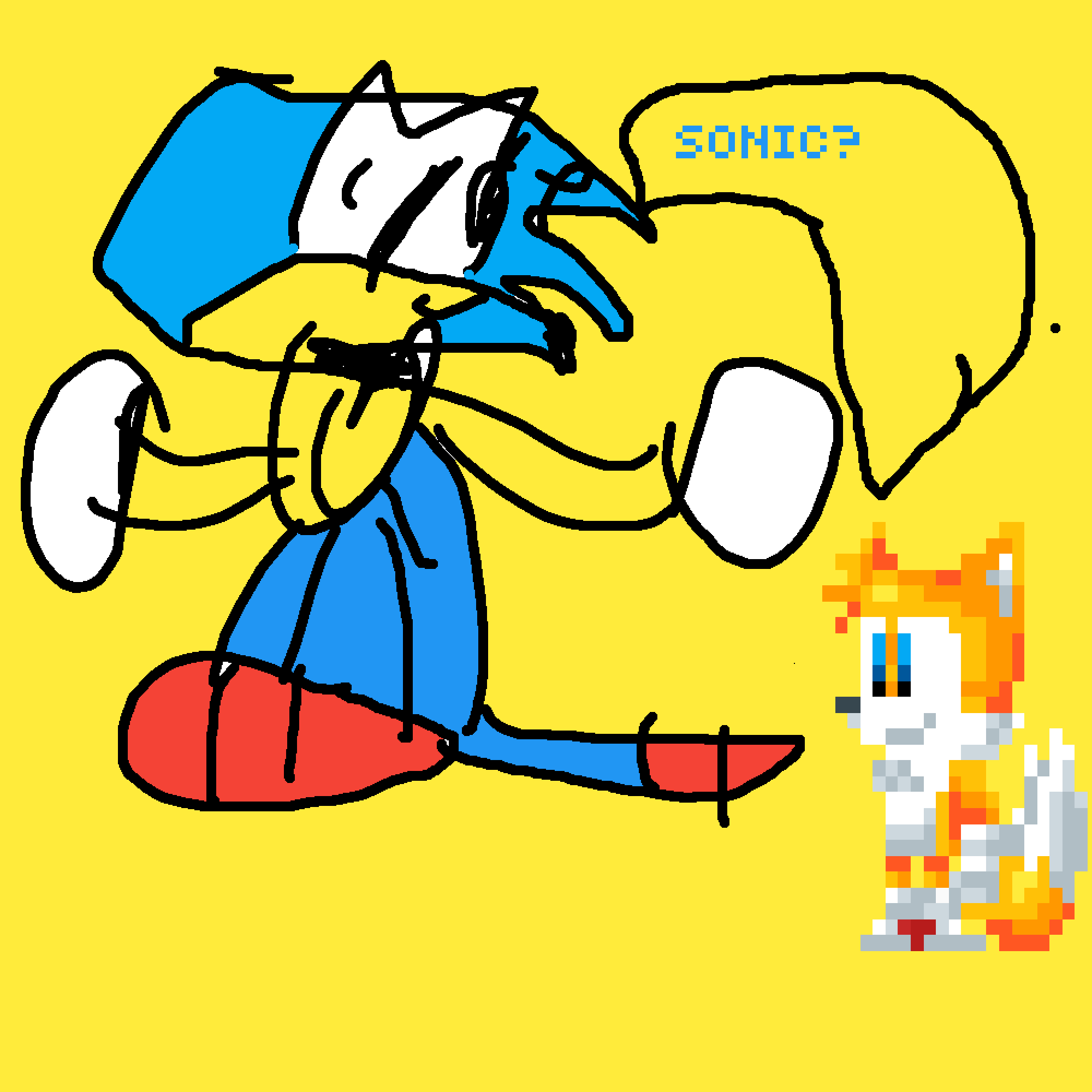 Pixilart - Sonic Dummy And Tails by Classic-Tails-8