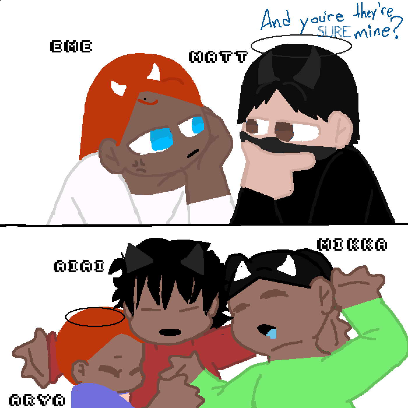 Kitty and Vamp by CraziestPerson - Pixilart