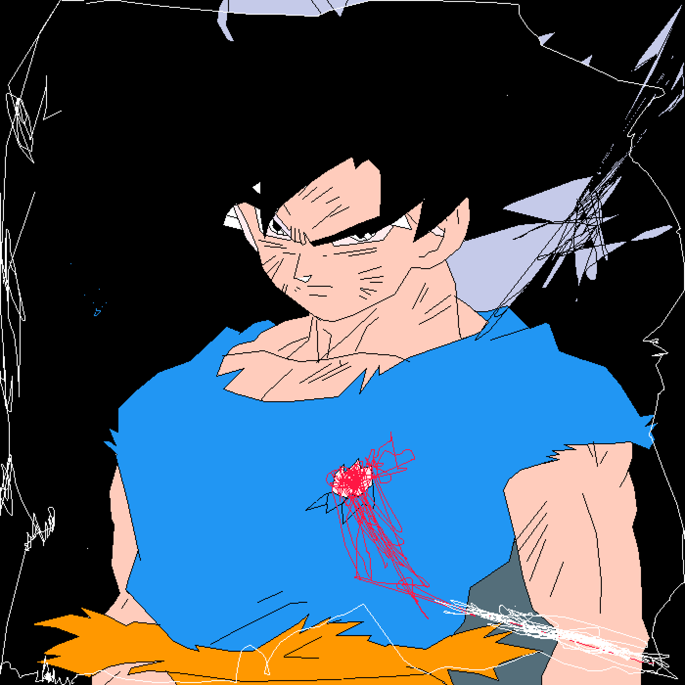 Pixilart - Goku but death beamed by Williambrown889