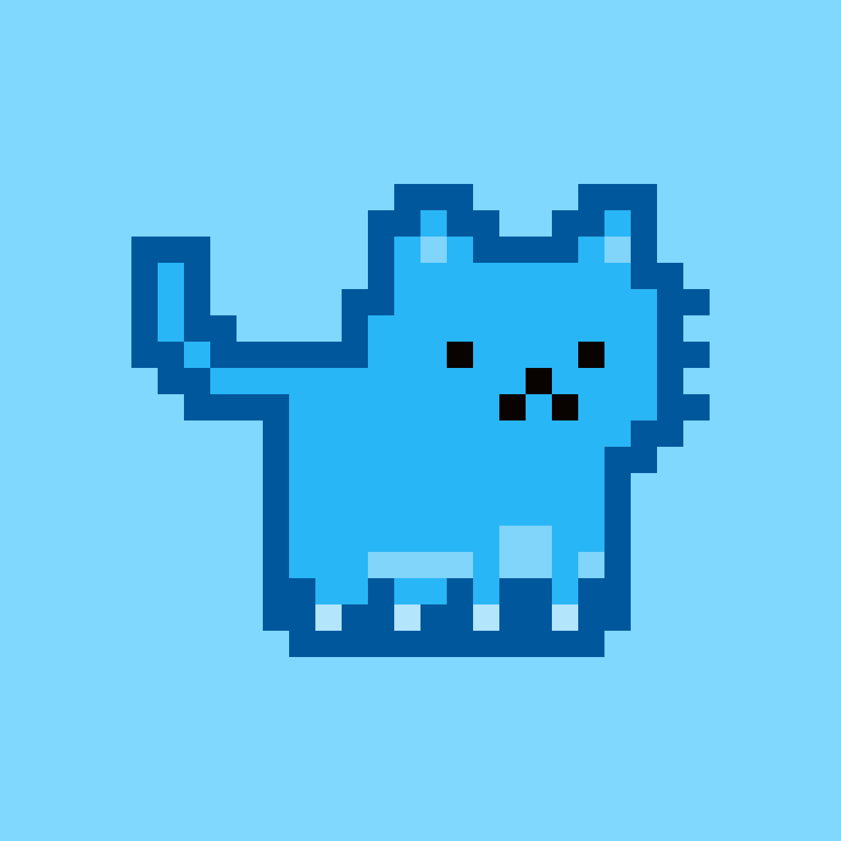 Pixilart - Blue Cat! by ArtWeeb-01